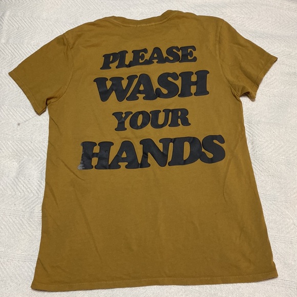 TALENTLESS | Shirts | Talentless Please Wash Your Hands Tee Gold Mens Medium | Poshmark